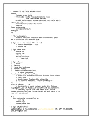 Signs in medicine | PDF