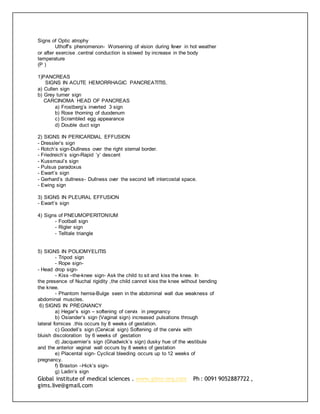 Signs in medicine | PDF