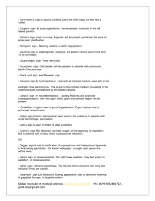 Signs in medicine | PDF