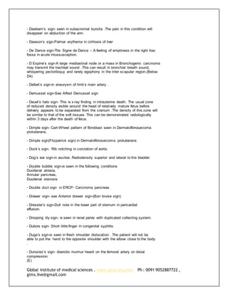 Signs in medicine | PDF