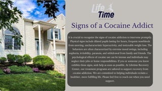 Signs of a Cocaine Addict |Lifetime Recovery Center | PDF | Substance ...