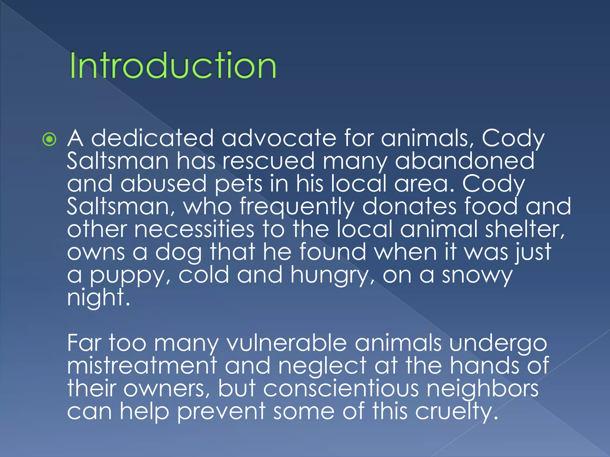 Signs of Animal Abuse and Neglect | PPT