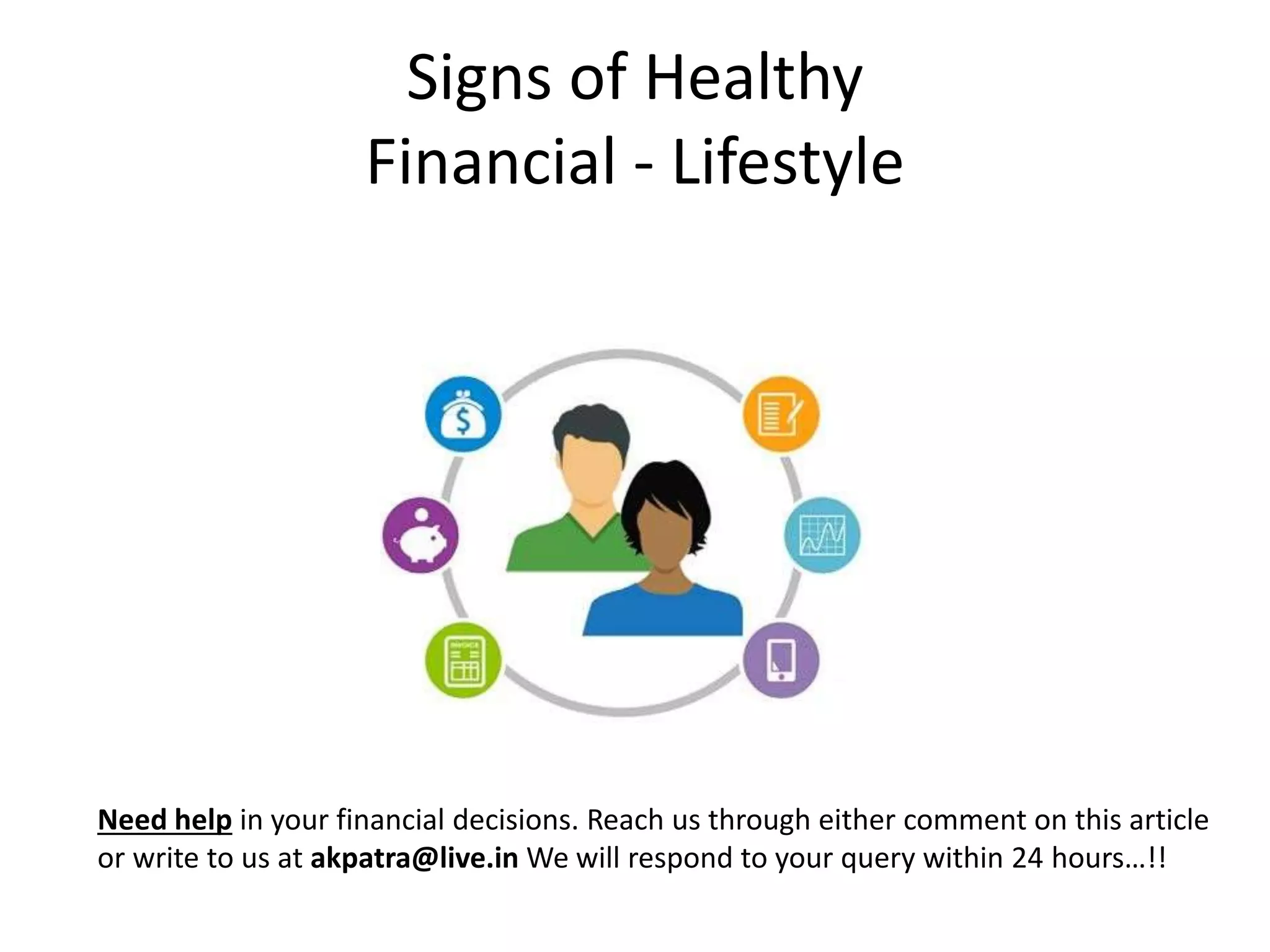 Signs of Healthy Financial Life | PPT