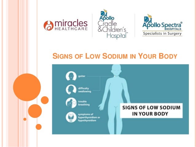 Signs of low sodium in your body