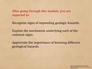 SIGNS OF OTHER RELATED GEOLOGICAL HAZARDS.pptx