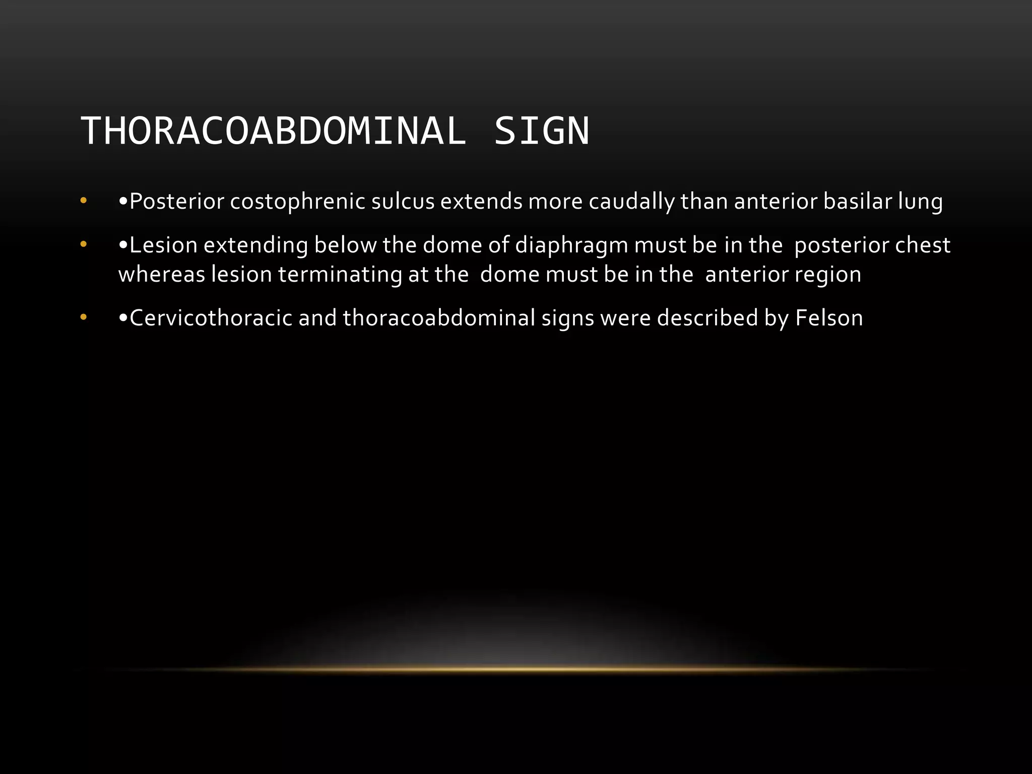 Signs of radiological importance in the thorax Dr.Sumit Sharma | PPTX
