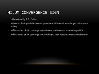 Signs of radiological importance in the thorax Dr.Sumit Sharma | PPTX