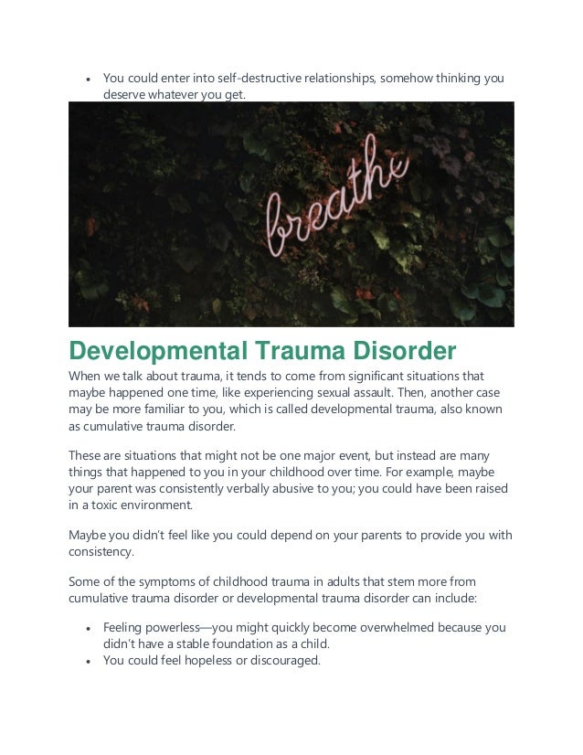 Signs of repressed childhood trauma in adults - defensetery