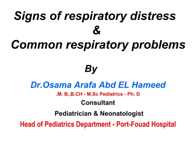 Signs of respiratory distress | PPT | Lung and Respiratory Health ...