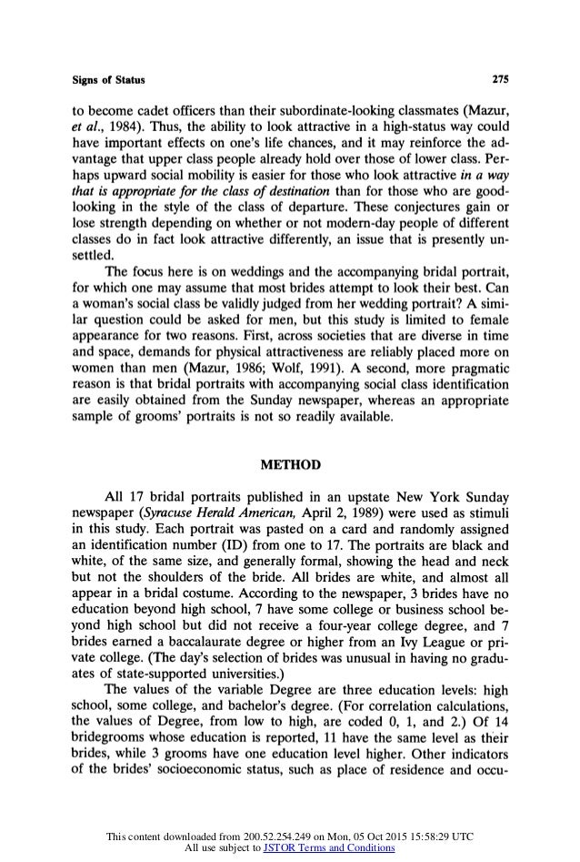 Signs of status in bridal portraits Allan Mazur