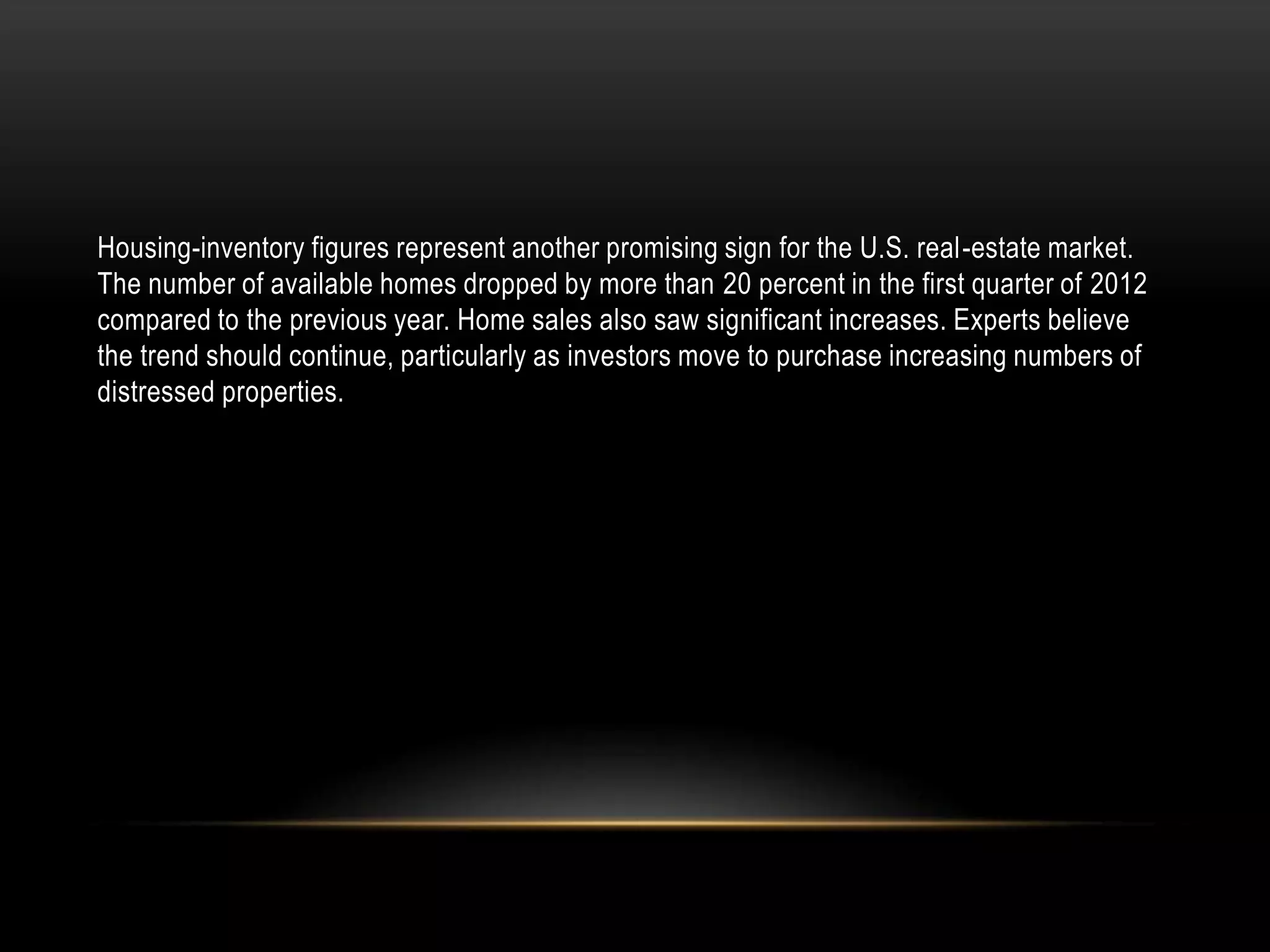 Signs show real estate market set to stabilize | PPT