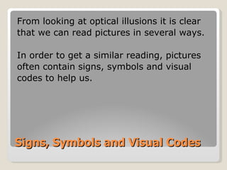 Signs, symbols and visual codes | PPT