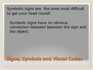 Signs, symbols and visual codes | PPT