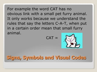 Signs, symbols and visual codes | PPT