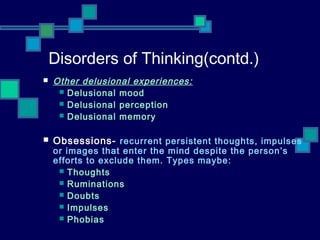 Mental disorders prof. fareed minhas | PPT