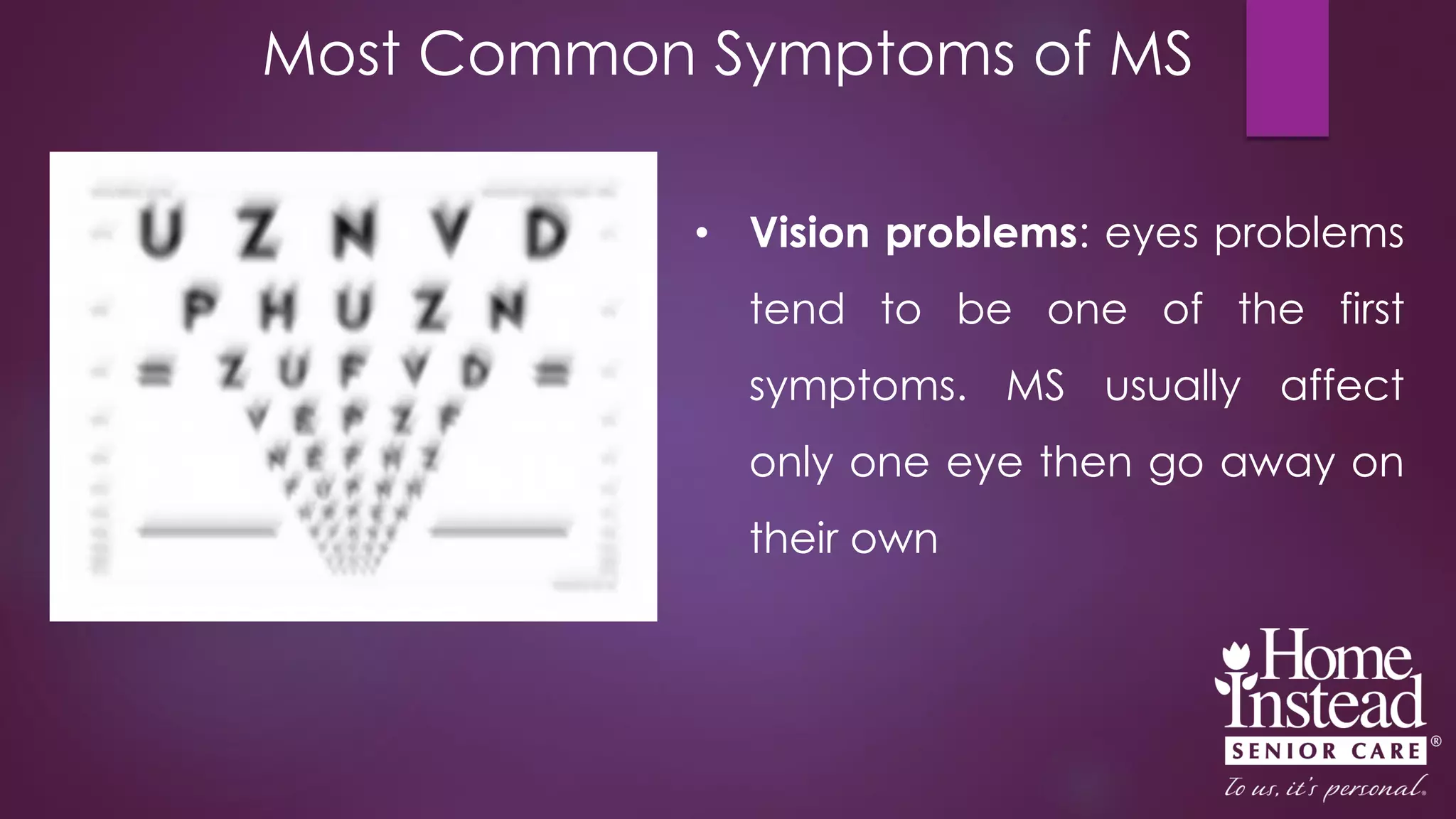 Signs & Symptoms of Multiple Sclerosis | PPT