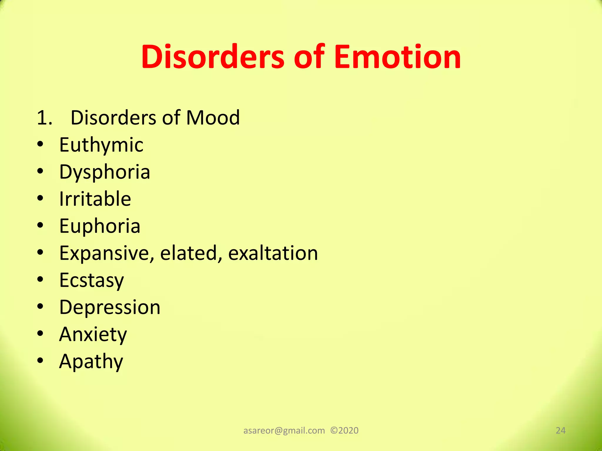 Signs & symptoms of psychiatric disorders | PDF