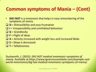 Signs & symptoms of psychiatric disorders | PDF