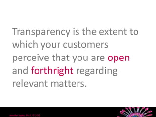 Transparency: four circumstances when your company really needs it | PPTX