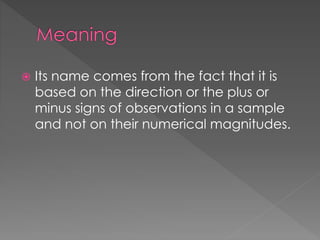 Sign test | PPTX