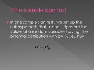 Sign test | PPTX