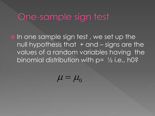 Sign test | PPTX