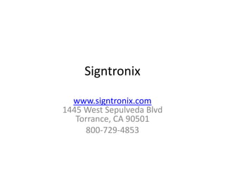Signtronix | PPT