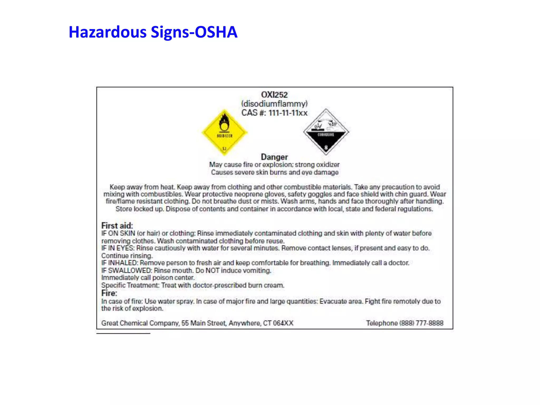 Hazardous Signs | PPTX