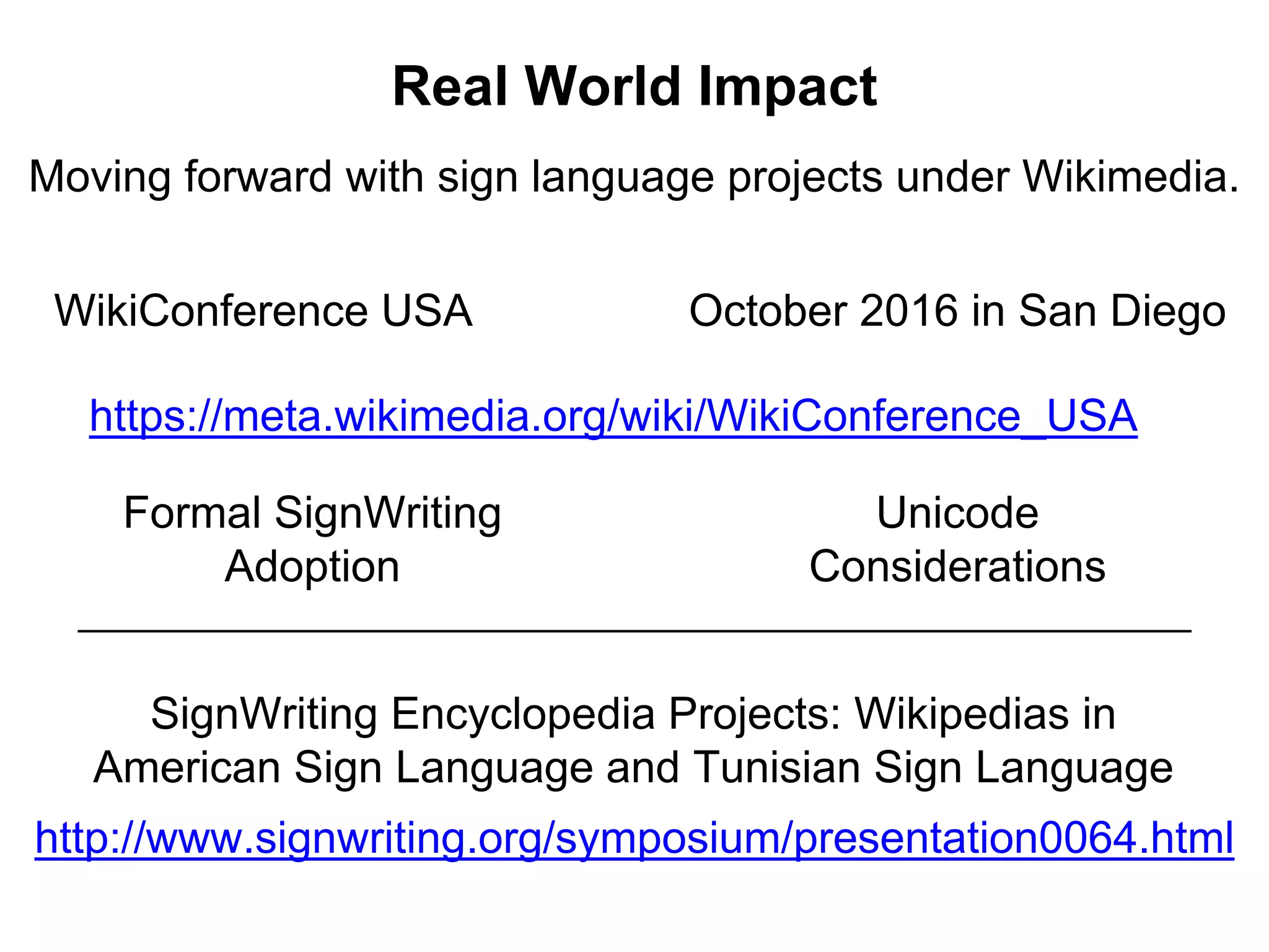 SignWriting in Unicode and rich text considerations | PPTX | Web Design ...
