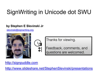 Signwriting In Unicode Dot Swu | Ppt