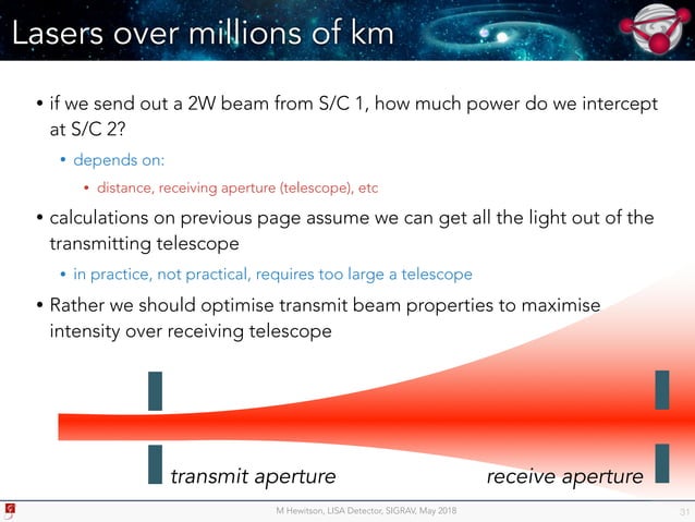 Space based Gravitational Wave Observations I – M Hewitson from Lake Como School of Advanced ...