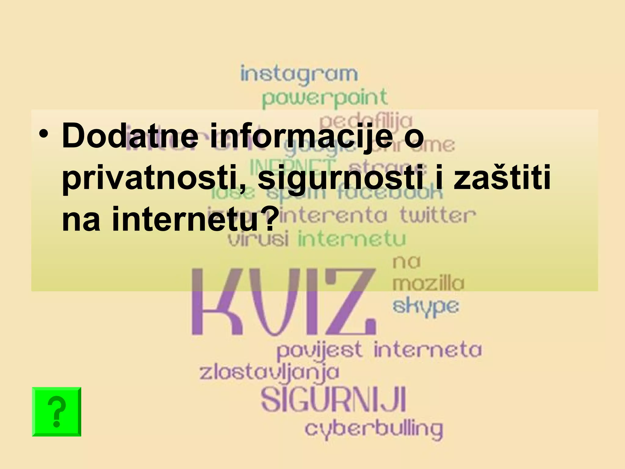 Sigurniji internet za djecu i mlade | PPT