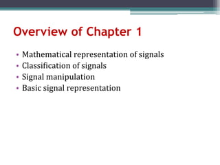 SigSys_chapter1 for engineering for a few minutes and then | PDF