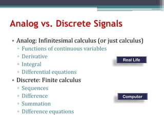 SigSys_chapter1 for engineering for a few minutes and then | PPT