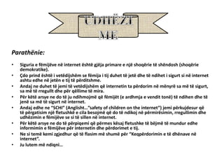 Siguria e fëmijëve në internet | PPTX