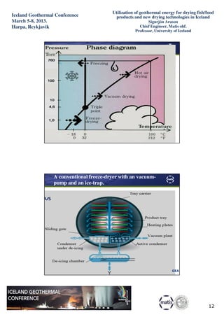 Utilization of geothermal energy for drying fish/food products and new ...
