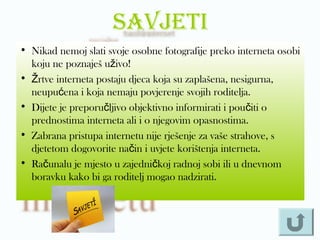 Sigurniji internet za djecu i mlade | PPT