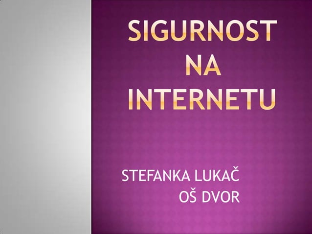 Sigurnost na internetu | PPSX
