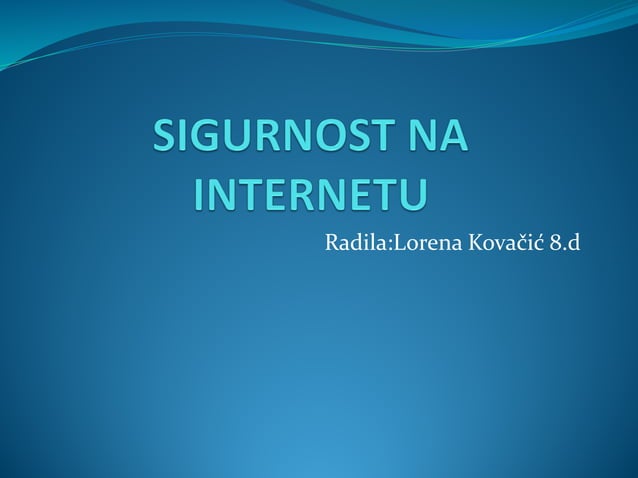 Sigurnost na internetu 2015 4 | PPT