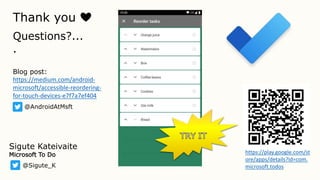 Accessible Reordering For Touch Devices | PPTX | Computing | Technology & Computing