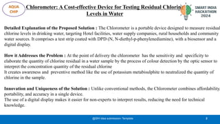 Scientific innovation of chlorine test k | PPT