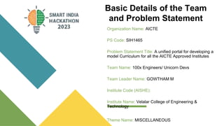 SIH`2023 - Idea Presentation College - GOWTHAM M.pptx