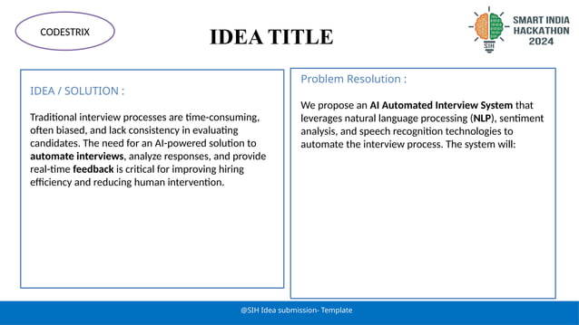SIH2024 ppt presentation for smart india hackathon | PPTX