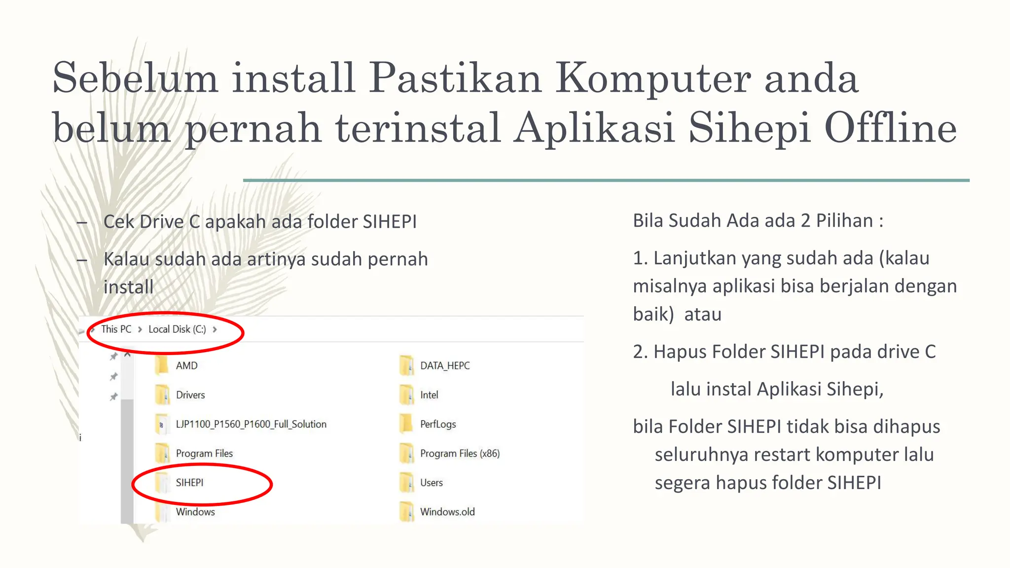 Sihepi puskesmas SIHEPI Pencatatan pelaporan menggunakan aplikasi ...