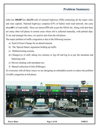 SMART E-TOLL SYSTEM | PDF