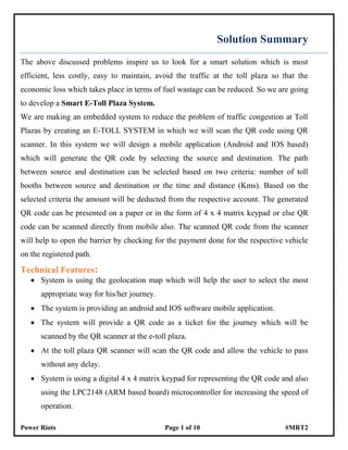 SMART E-TOLL SYSTEM | PDF