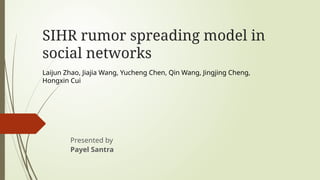 SIHR rumor spreading model in social networks.pptx