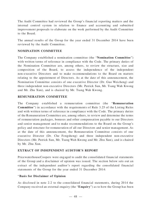 Sihuan 460 HK Auditor Disclaimer Of Opinion sihuan-460-hk-auditor-disclaimer-of-opinion
