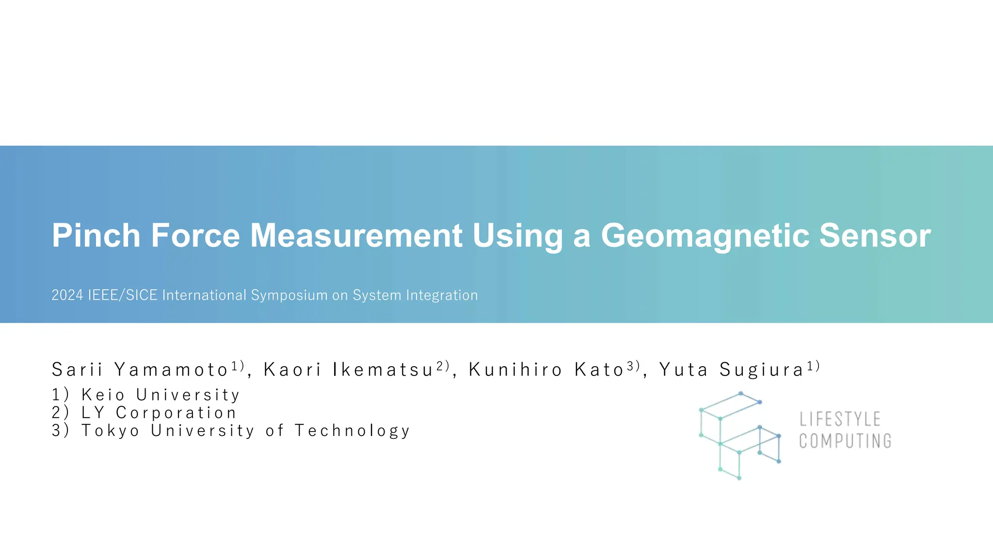Pinch Force Measurement Using a Geomagnetic Sensor | PPTX