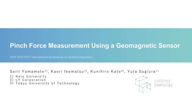 Pinch Force Measurement Using a Geomagnetic Sensor | PPTX